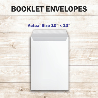 10 in x 13 in Booklet (Top Flap) White Envelopes | Custom Printed ...