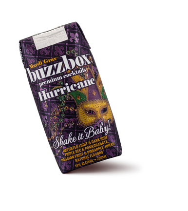 Buy BuzzBox Premium Cocktails Hurricane 4-Pack online at sudsandspirits.com