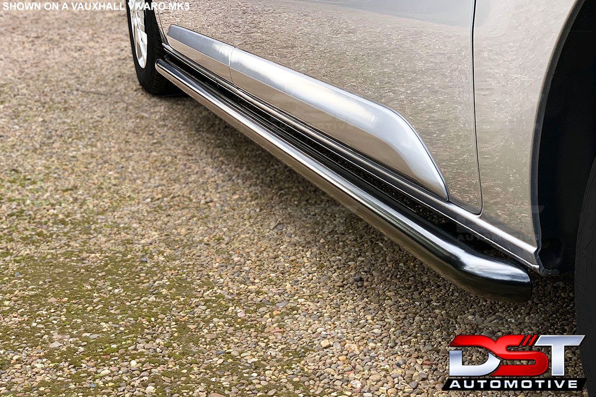 VW T5 Side Bars | T6 Transporter Steps Black Powder-Coated
