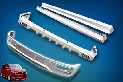 VW T6 Full Body Kit | Transporter Front Splitter, Side Skirts and Rear ...