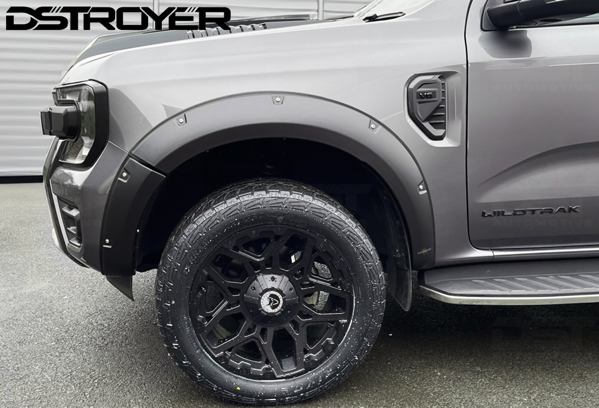 Dstroyer 6" Textured Black Wheel Arch Kit For Ford Ranger T9 Wildtrak ...