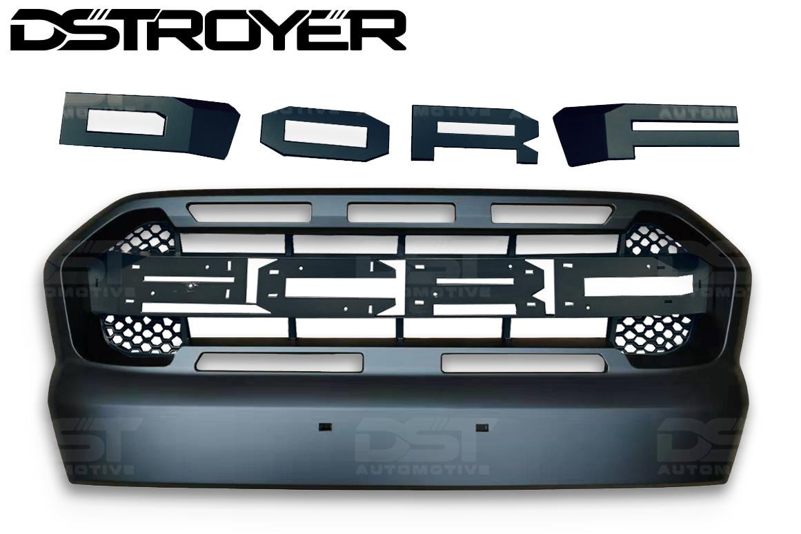 Front Replacment Grill Black Lettering For Ford Ranger T7 Wildtrak 15-17