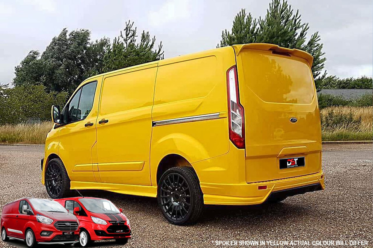 Ford Transit Custom Tailgate Rear Spoiler | PANTHER BLACK