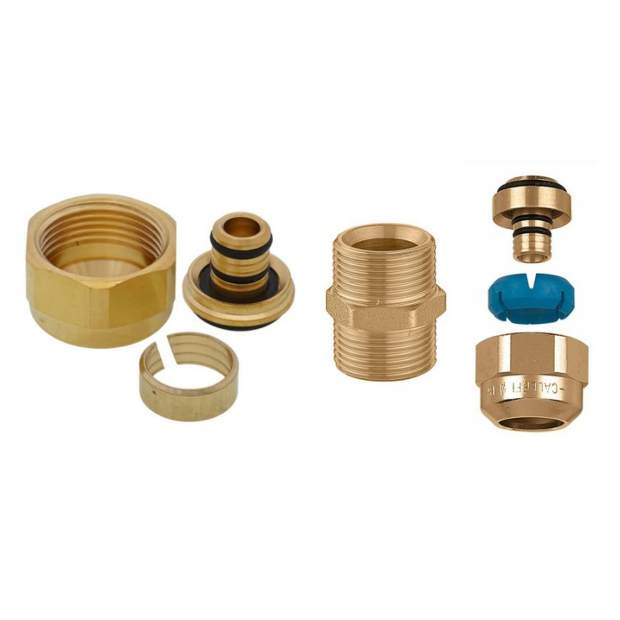 PEX-AL 1/2" Adapter-Double nipple Sleeve 3/4" x 3/4"-PEX 1/2" Fitting