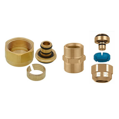 PEX-AL 1/2" Adapter-Double nipple Sleeve 3/4" x 3/4"-PEX 1/2" Fitting