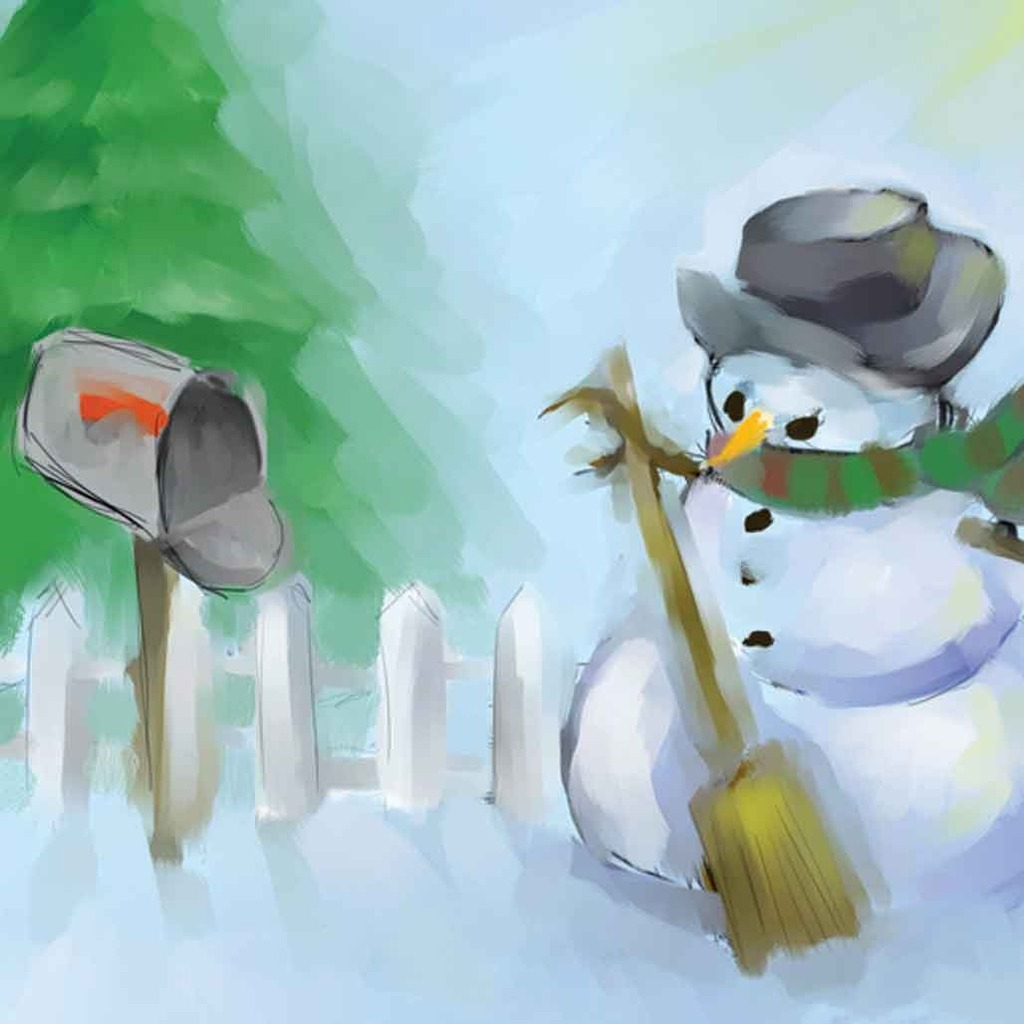 Holiday Christmas Theme Cleaning Cloth Snowman with Mailbox - Eye Outlet