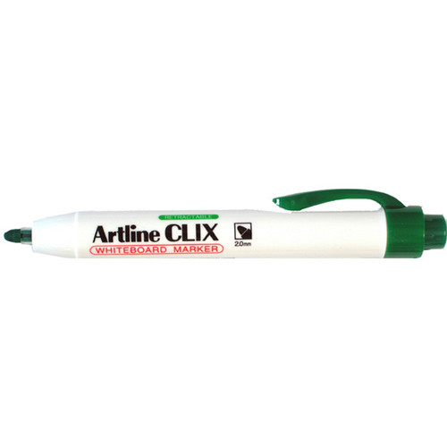 Artline 573 Clix Whiteboard Retractable 2mm Bullet Nib Green 12 Pack ...