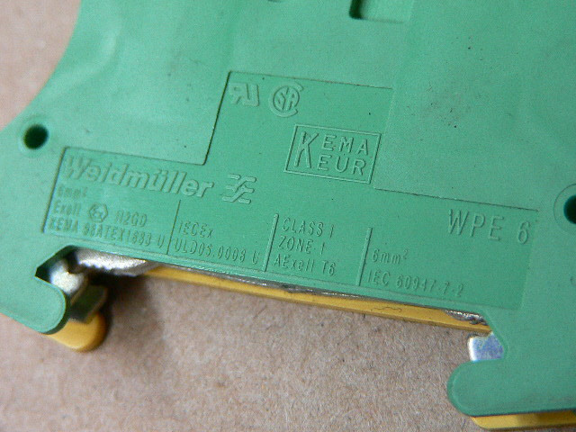 Weidmuller Wpe 6 Green Yellow Terminal Block Wpe6 - Fen Industrial