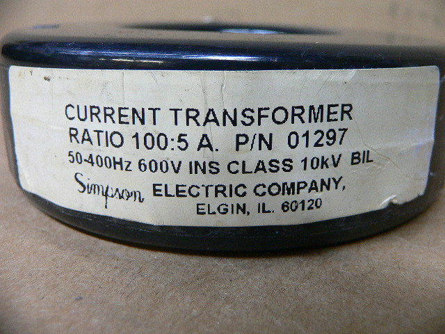 Simpson 01297 Current Transformer Donut 100/5Amp - Fen Industrial