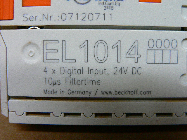 Beckhoff El1014 Digital Input Terminal 24 Vdc Filter 10 Us 4-Channel 2-Wire - Fen Industrial