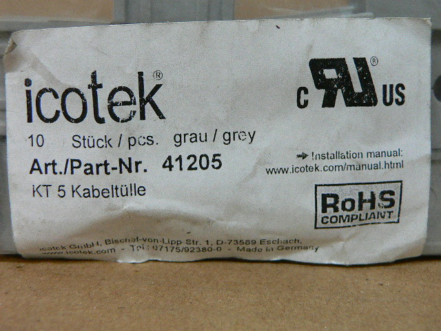 Icotek 41205 Kt 5 Grey - Each - Fen Industrial
