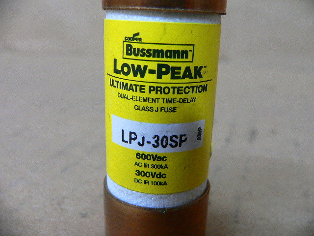Bussmann Lpj-30Sp (Lpj30sp), Fuse 30A 600V Time Delay Class J Dual ...