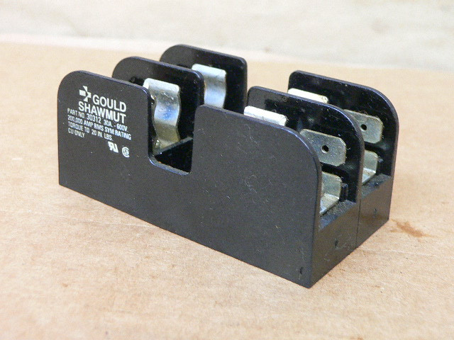 Gould 30312R 30 Amp 600 Volt 2-Pole Fuse Holder Block Class Cc - Fen ...