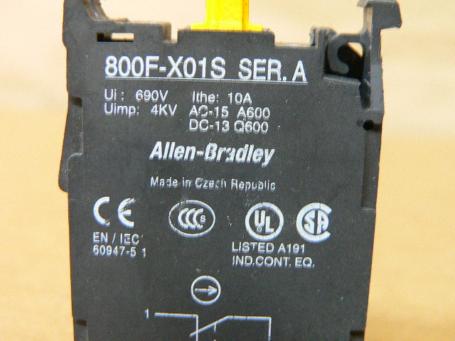 Allen-Bradley 800F-X01s Contact Block - Fen Industrial