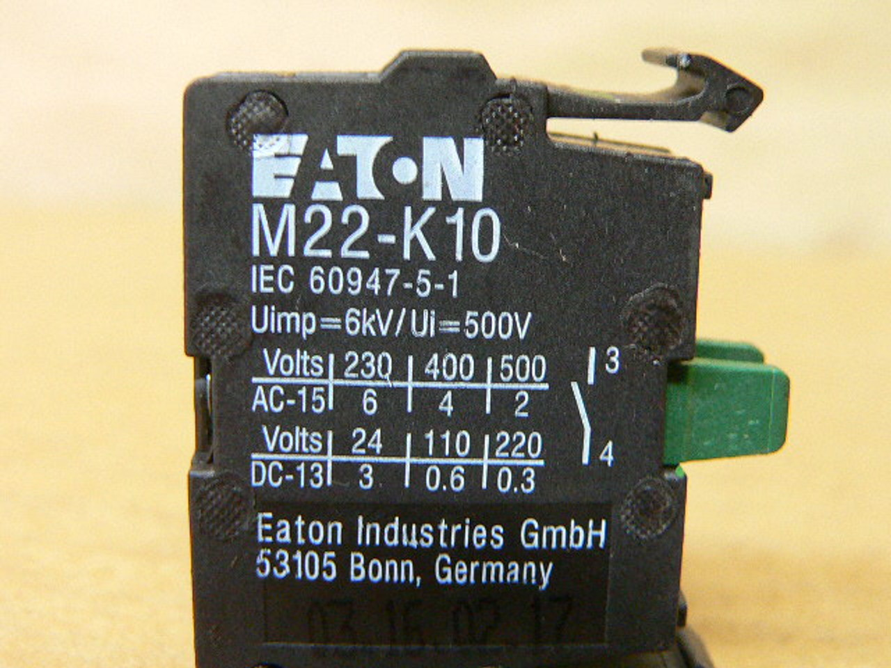 Cutler Hammer Eaton M22-K10 Contact Block M22k10 - Fen Industrial