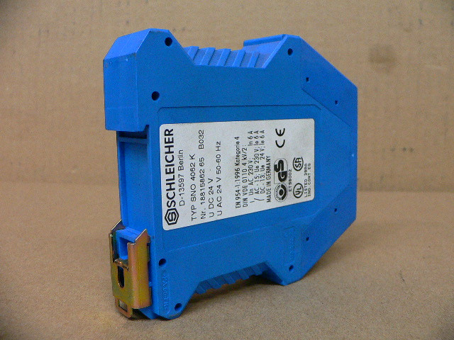 Schleicher Sno 4062K D-13597 Nr. 1881586265B121 24Vac/Dc Safety Relay ...