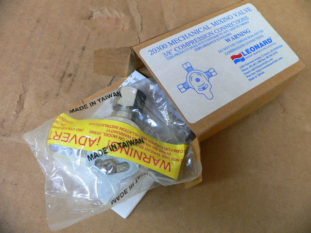 Sloan / Leonard 20300 Mechanical Mixing Valve 3/8'' Compression ...