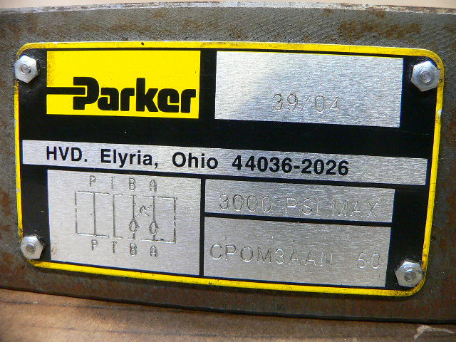 Parker CPOM3AAN Pilot Operated Check Sandwich Valve (5000 PSI Design ...