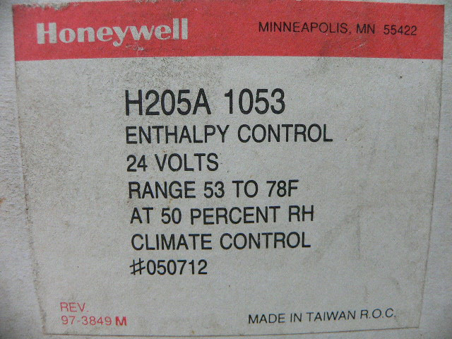 Honeywell H205a 1053 Enthalpy Control - Fen Industrial