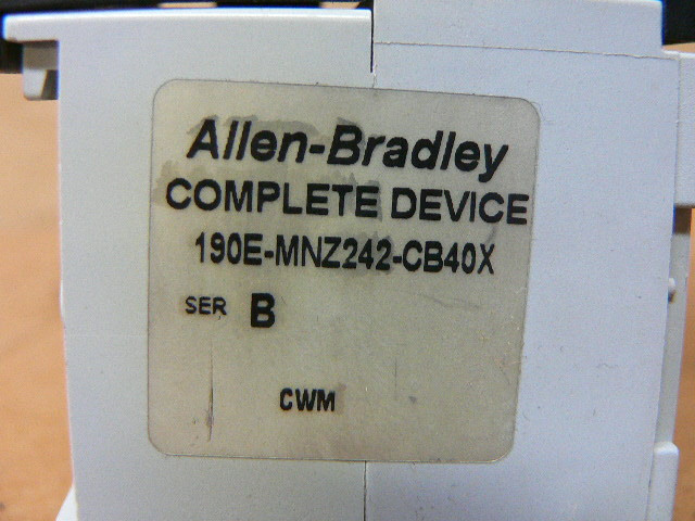 Allen Bradley 190E-Mnz242-Cb40x Motor Controller - Fen Industrial
