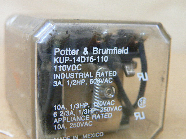 Potter & Brumfield Kup-14D15 Relay 110V - Fen Industrial
