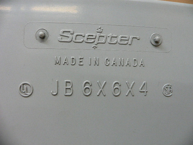 Scepter Jb664 6"X6"X4" Pvc Junction Box - Fen Industrial