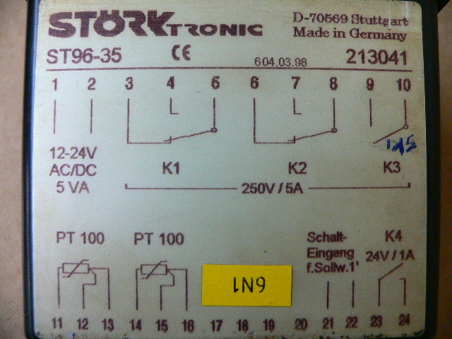Storktronic St96-35 Four Stage Temperature Regulator - Fen Industrial