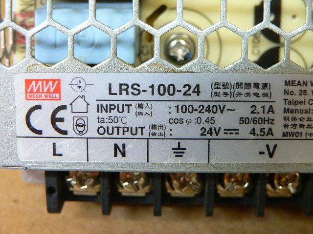 Mean Well Lrs-100-24 100W 24Vdc 4.5A Single Output Switchable Power ...