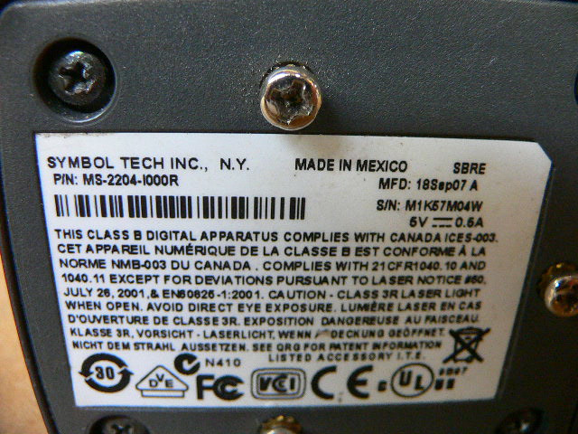 Symbol Tech Ms-2204-I000r Miniscan Fixed Barcode Scanner - Fen Industrial