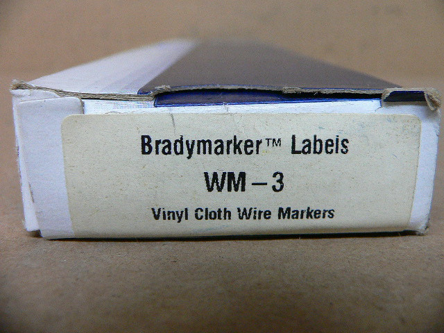 Brady Wm-3 Wire Marker Label Cards Number Full Box - Fen Industrial