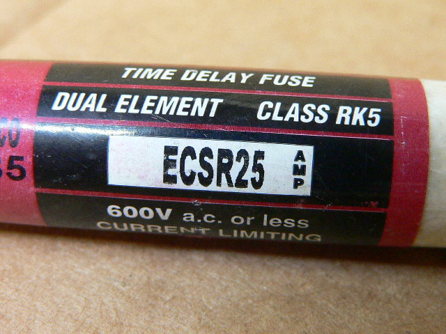 Edison Bullet Ecsr25time Delay Fuse 25A - Fen Industrial