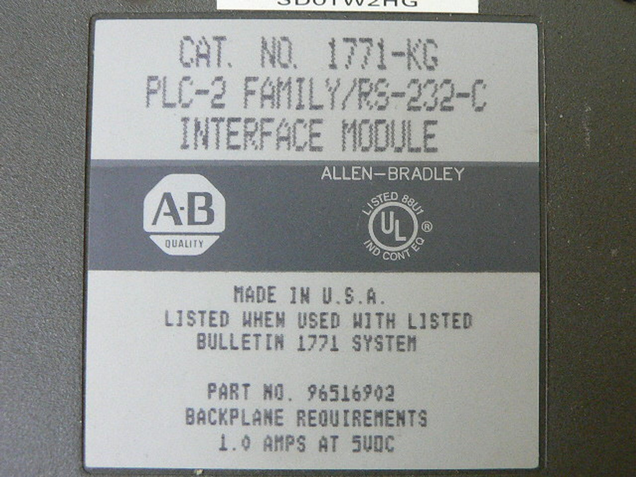 Allen Bradley 1771 Kg Modem Interface Module Fen Industrial