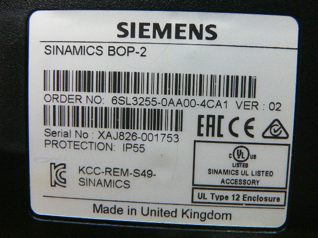 Siemens Sinamics Bop-2 Operator Interface Panel - Fen Industrial