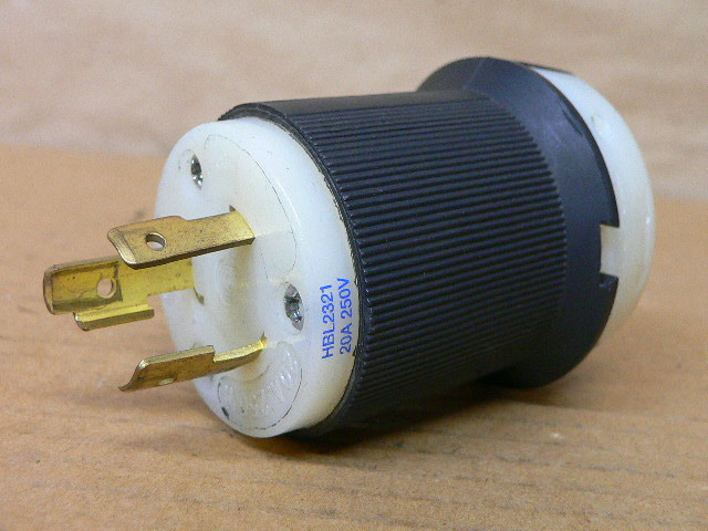 Hubbell 2-Pole 3-Wire 20A 250V Nema Twist-Lock Industrial Male Plug ...