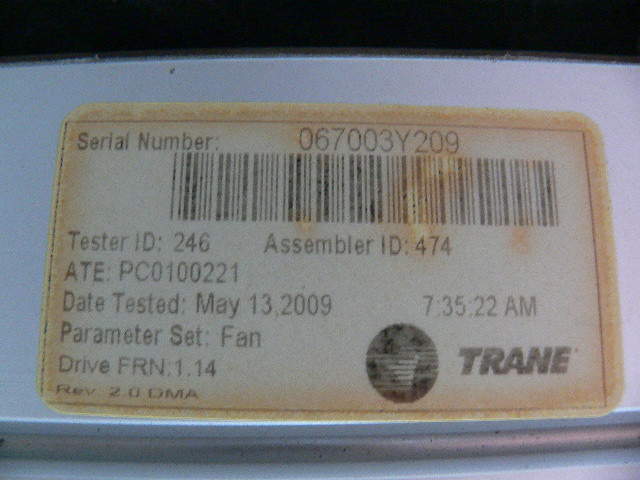 Trane Tr200 131L2130 45Kw 60Hp Ac Dive 600V 60Hz W/ Disconnect Assembly ...