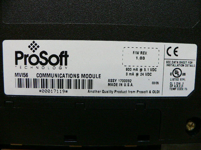 ProSoft Technology MVI56-GSC Generic Serial Communication Module - Fen Industrial