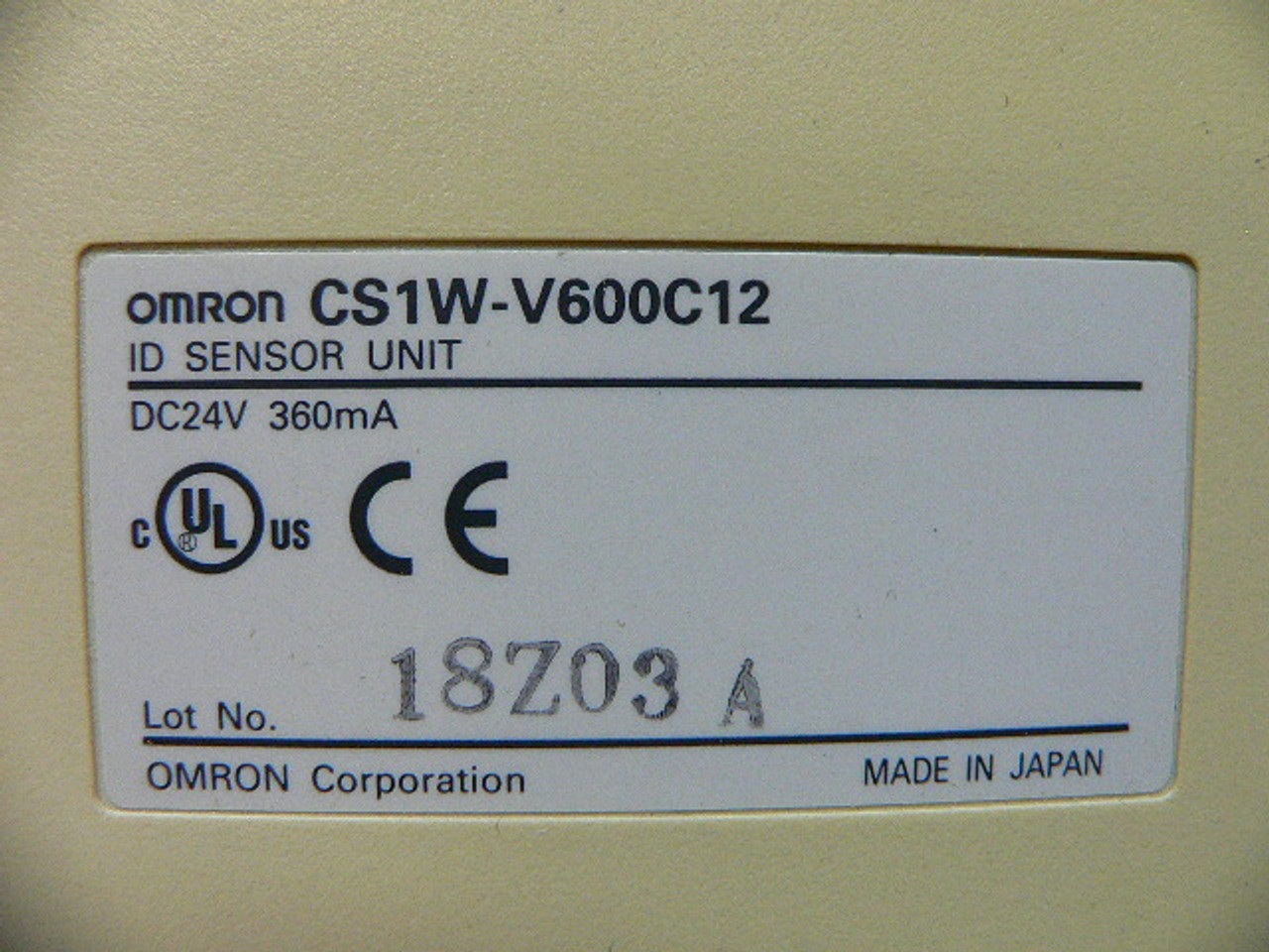 OMRON CS1W-V600C12 SYSMAC ID SENSOR UNIT, CS-SERIES - Fen Industrial