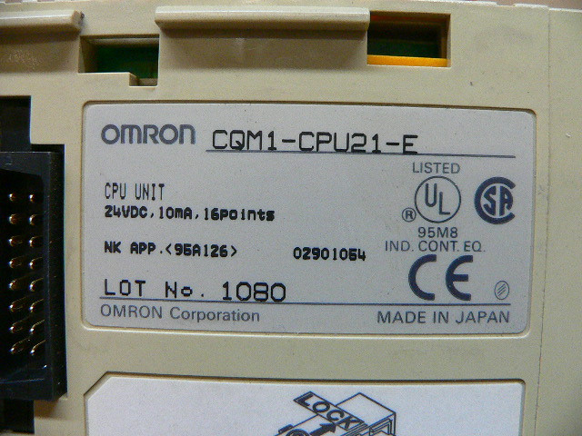 Omron Cqm1-Cpu21-E Programmable Controller Cpu Unit Sysmac Cqm1cpu21e ...