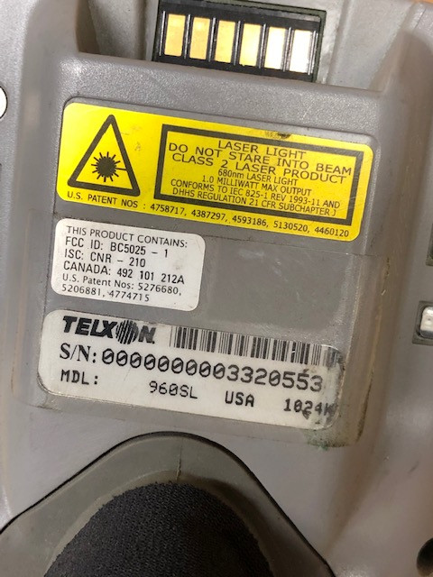 Telxon 960Sl Handheld Barcode Scanner Great Working - Fen Industrial