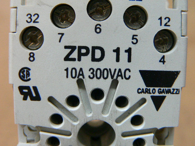 Carlo Gavazzi Zpd11 Relay Socket 10A 300Vac - Fen Industrial