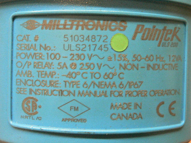 Siemens 51034872 Milltronics Probe Ultrasonic Liquid Level Sensor - Fen ...