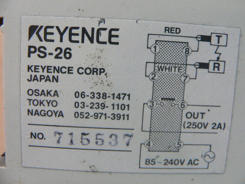 Keyence Ps-26 Photelectric Sensor Amplifier - Fen Industrial