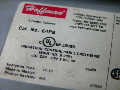 Hoffman E4pb 4 Position Push Button Enclosure - Fen Industrial