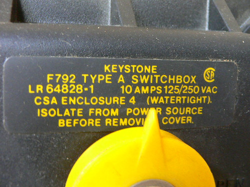 Keystone Valve F792 - Low Profile Switch Box - Fen Industrial