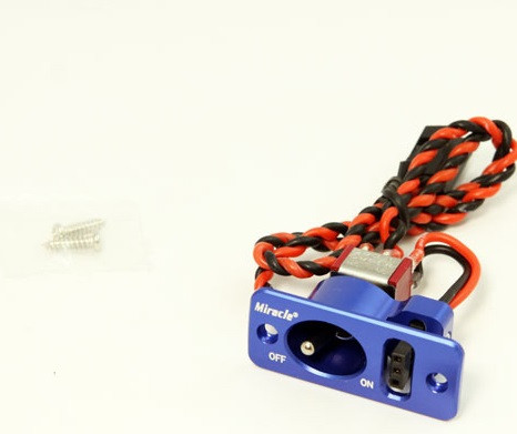 SWSBLUE MIRACLE RC Single Square Switch BLUE - Graves RC Hobbies