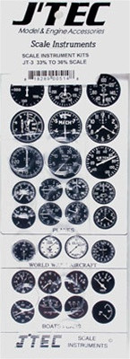 JTCJT12 JTEC INSTRUMENT KIT 1/12 SCALE - Graves RC Hobbies