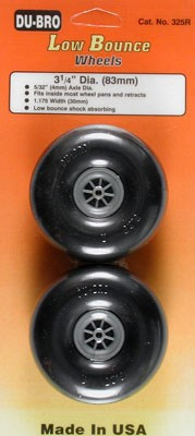 DUB325R Dubro Low Bounce Smooth Wheels 3-1/4" (2) - Graves RC Hobbies