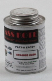 KLA250 KLA250 KLASS KOTE PART A EPOXY ORANGE 8 OZ. - Graves RC Hobbies