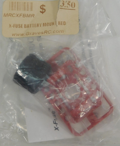 MRCXFBMR MILLENNIUM RC X-FUSE BATTERY MOUNT RED - Graves RC Hobbies