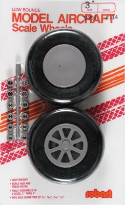 ROB114 Robart Scale Straight Tread Wheels 3" (2) - Graves RC Hobbies